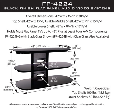 High Gloss Black Flat Panel Audio Video System :: Home Theater ...